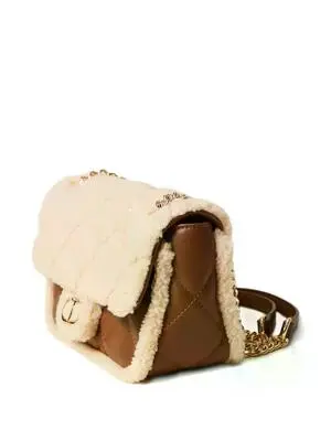 TWINSET Quilted Shearling Shoulder Bag