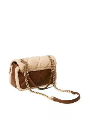 TWINSET Quilted Shearling Shoulder Bag
