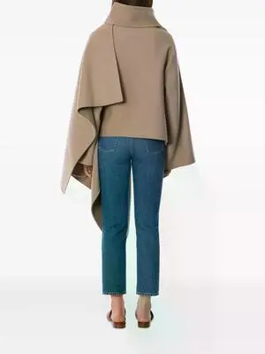 Alberta Ferretti Asymmetric Draped Poncho