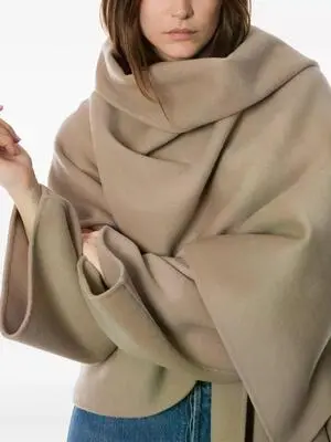 Alberta Ferretti Asymmetric Draped Poncho