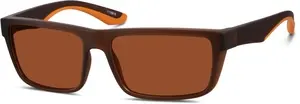 Zenni Rectangle Full Rim Frame Brown