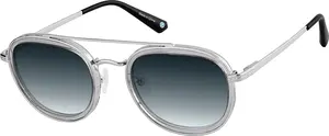 Zenni Full Rim Round Frame Sunglasses - Gray