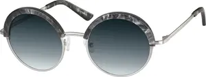 Zenni Full Rim Round Frame Sunglasses - Gray