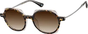 Zenni Round Full Rim Frame Sunglasses - Tortoiseshell