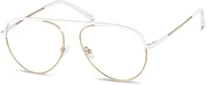 Zenni Vintage Aviator Eyeglasses - White