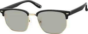 Zenni Vintage Browline Full Rim Frame Sunglasses - Black