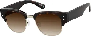 Zenni Vintage Browline Full Rim Frame Sunglasses - Tortoiseshell