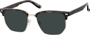 Zenni Vintage Browline Full Rim Frame Sunglasses - Tortoiseshell