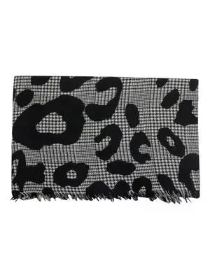 Faliero Sarti Animal-print Fringed Scarf - Black