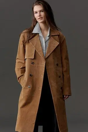 Blanknyc Suede Trench Coat Jacket