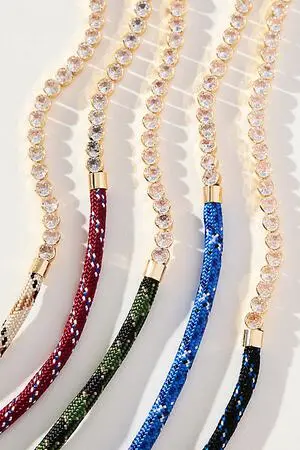 Anthropologie Corded Crystal Necklace - Wine