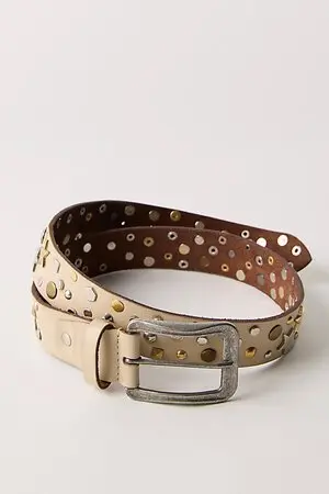 Free People Studded Leather Belt Stone Cold