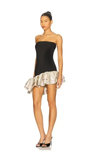 L'IDEE Volant Mini Dress With Ruffled Hem