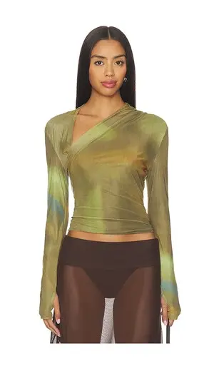 MADISON THE LABEL Laury Mesh Top