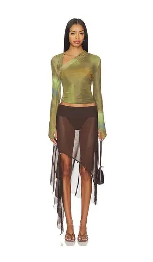 MADISON THE LABEL Laury Mesh Top