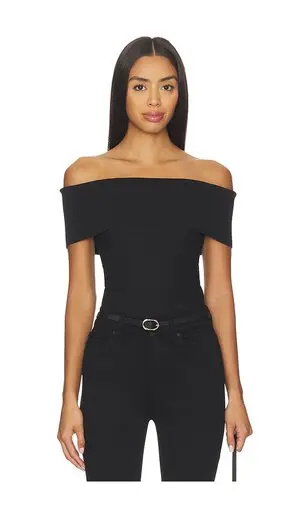 DL1961 Off-shoulder Ribbed Knit Top