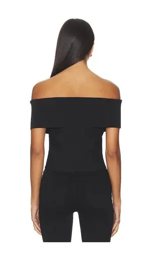 DL1961 Off-shoulder Ribbed Knit Top