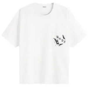 BODE Beaded Leaf Pocket T-shirt - White