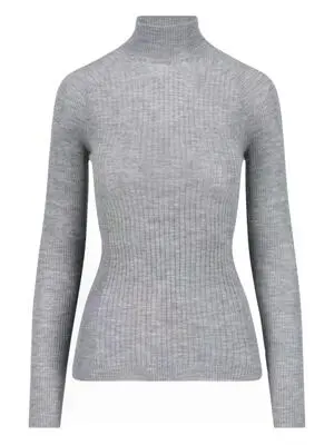 SA SU PHI Ribbed Turtleneck Sweater - Grey