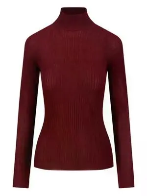SA SU PHI Ribbed Turtleneck Sweater - Red