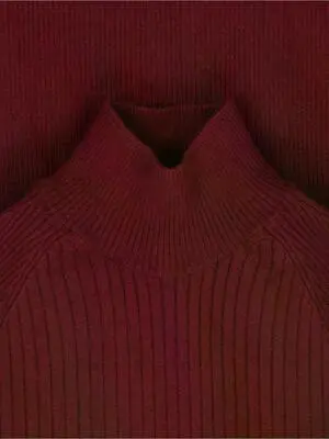 SA SU PHI Ribbed Turtleneck Sweater - Red