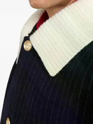 Drole De Monsieur Le Manteau Pinstripe Coat