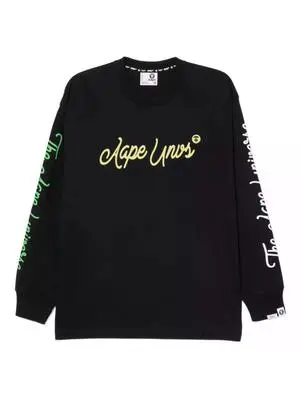 AAPE BY *A BATHING APE Logo-print Cotton T-shirt - Black