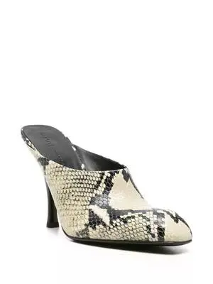 Khaite Snakeskin-effect Heeled Mules
