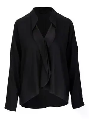 Zero + Maria Cornejo Draped-collar Blouse
