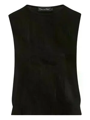 Oscar De La Renta Sleeveless Top - Black