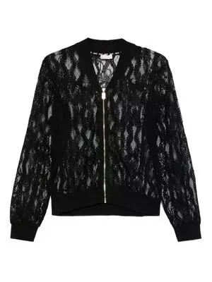 Liu Jo Lace-panel Zip-front Cardigan