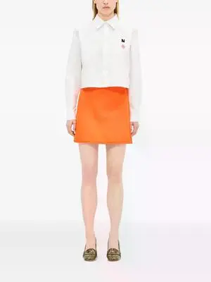 MSGM Button-fastening Mini Skirt - Orange
