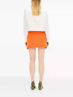 MSGM Button-fastening Mini Skirt - Orange