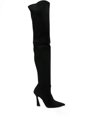 STUART WEITZMAN Suede Boots With Sculpted Heel