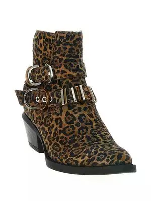 Pinko Leopard-print Ankle Boots