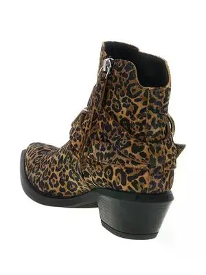Pinko Leopard-print Ankle Boots