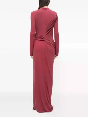Simkhai Izadora Draped Jewel-embellished Dress - Red