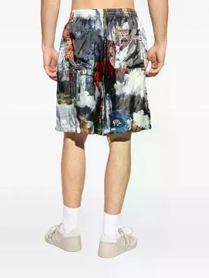 Off-White Graphic-print Drawstring Shorts