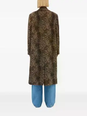 MSGM Leopard-print Double-breasted Coat