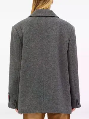 MSGM Contrasting-band Double-breasted Coat