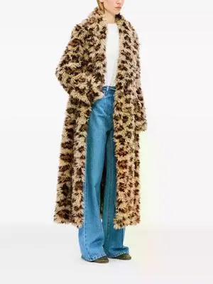 MSGM Leopard-print Belted Coat