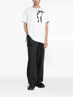 Simone Rocha Ribbon-print Polo Shirt