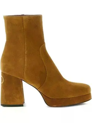 Valentino Garavani 90mm Fawcette Platform Vlogo Signature Ankle Boots - Neutrals