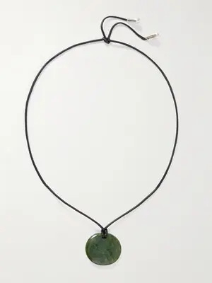 SOPHIE BUHAI Small Full Moon Cord Necklace - Green
