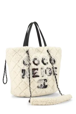 Chanel Shearling 'coco Neige' Tote