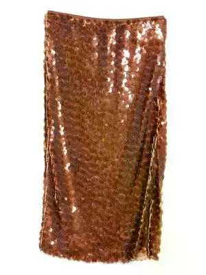 Patrizia Pepe Sequin-embellished Skirt - Orange