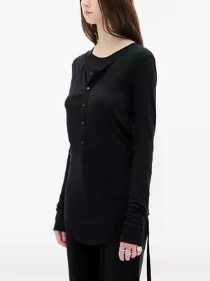 ANN DEMEULEMEESTER Vero Button-front Long-sleeve T-shirt