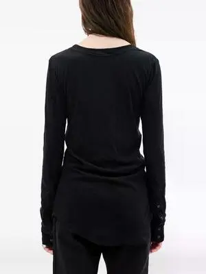 ANN DEMEULEMEESTER Vero Button-front Long-sleeve T-shirt