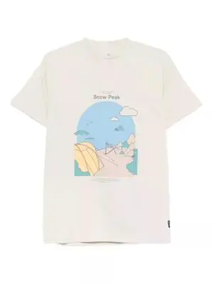 SNOW PEAK Graphic Print T-shirt - Neutrals