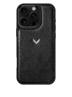 VELANTE Lizard-texture Iphone 16 Pro Max Case - Black